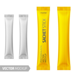 Stick matte sachet package set Royalty Free Vector Image