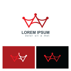 Mr logo monogram emblem style with crown shape Vector Image