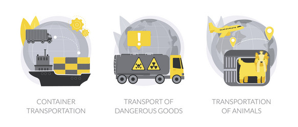 Transport of animals abstract concept Royalty Free Vector