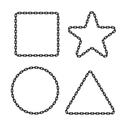 Set seamless chain link different chains Vector Image