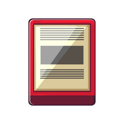 Screen ebook reader cartoon Royalty Free Vector Image