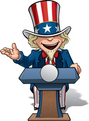Uncle Sam Patriotic Figure Royalty Free Vector Image