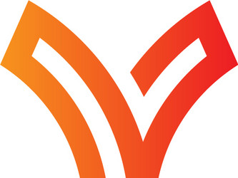 Double letter v logo Royalty Free Vector Image