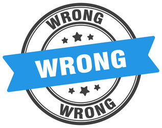 Wrong stamp label on transparent background Vector Image
