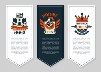 Medieval and middle ages banner or poster Vector Image