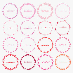 Set ornamental round frames Royalty Free Vector Image