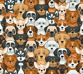 Dogs pattern Royalty Free Vector Image - VectorStock