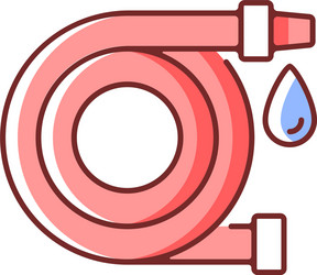 Cartoon firefighter holding a fire hose Royalty Free Vector