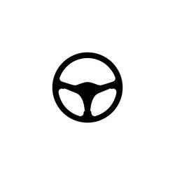 Steering wheel logo design template Royalty Free Vector