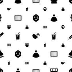 Cold icons pattern seamless white background Vector Image
