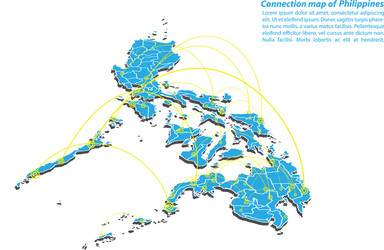 Map philippines from color puzzle jigsaw Vector Image