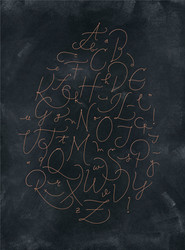 Vintage gothic alphabet Royalty Free Vector Image