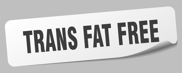 Trans fat free sticker label Royalty Free Vector Image