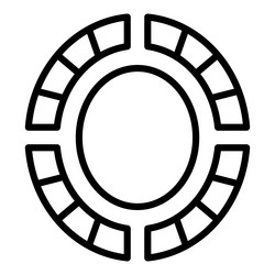 Circle amphitheater icon outline building Vector Image