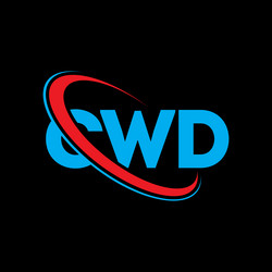 Cwd letter logo design with polygon shape Vector Image