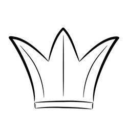 Hand drawn crowns logo and icon collection Vector Image