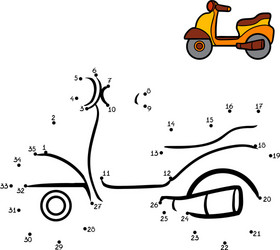 Dot to educational game and coloring book Vector Image