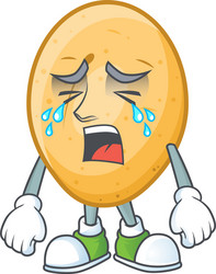 Sad potato character cartoon style Royalty Free Vector Image