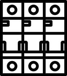 Circuit breaker icon Royalty Free Vector Image