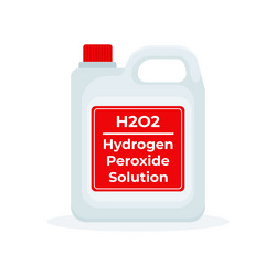 Hydrogen peroxide in plastic bottle cartoon Vector Image
