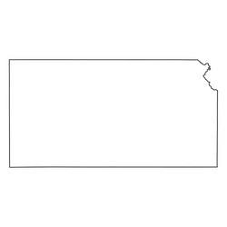 Kansas ks state map usa Royalty Free Vector Image