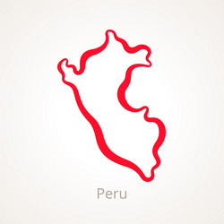 Border made with peru national colors Royalty Free Vector