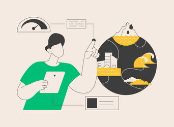 Sea level rise isolated concept Royalty Free Vector Image