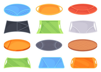 Tray for food cartoon icon restaurant Royalty Free Vector