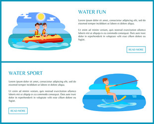 Summer water activities set Royalty Free Vector Image