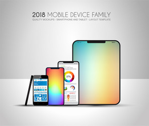 Complete next generation device family included Vector Image