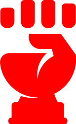 Check mark hand finger design logo Royalty Free Vector Image