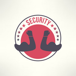 Symbol of guarding protection escort Royalty Free Vector