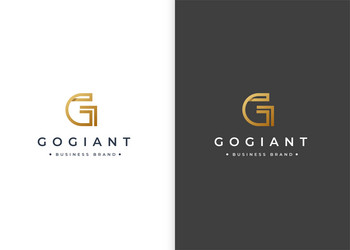 Letter g luxury logo design template Royalty Free Vector