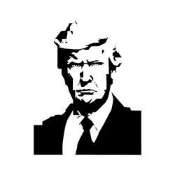 Donald trump silhouette Royalty Free Vector Image