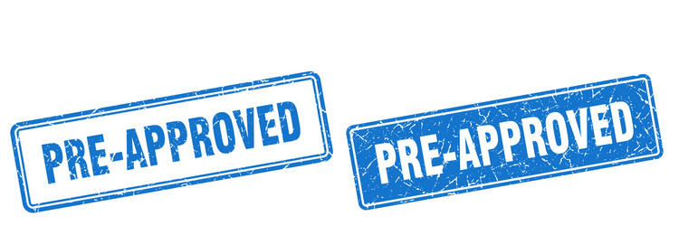 Pre-approved stamp rectangular Royalty Free Vector Image