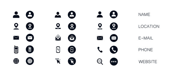 Business Card Phone Email Icon Vector Images (over 4,000)