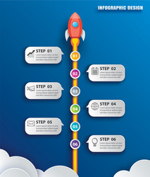 Startup infographics with 5 circle data template Vector Image