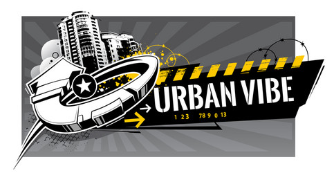 Urban graffiti banner Royalty Free Vector Image