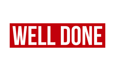 Well done rubber stamp red done rubber Royalty Free Vector