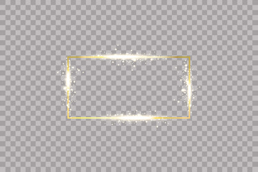 Golden frame with lights effectsshining luxury Vector Image