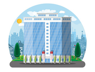 Office building exterior commercial building Vector Image