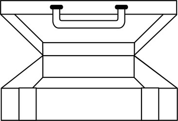 Open suitcase icon outline style Royalty Free Vector Image