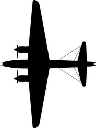 Vickers-armstrong wellington xiv front Royalty Free Vector
