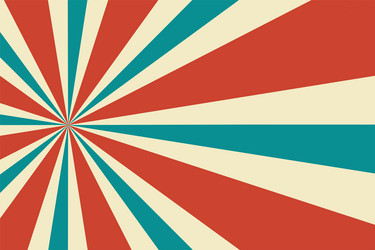 Retro rays sunburst background in classic colors Vector Image