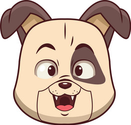 Dog head cartoon Royalty Free Vector Image - VectorStock