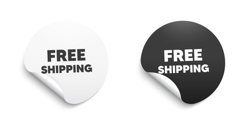 Delivery included tag free shipping sign poster Vector Image