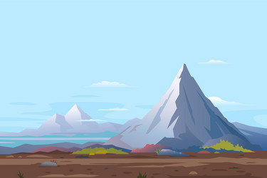 One high mountain Royalty Free Vector Image - VectorStock