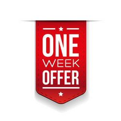 One week offer bubble banner discount sticker Vector Image