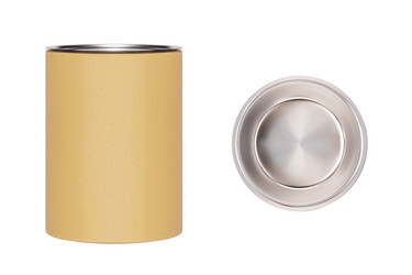 Realistic white cylindrical carton box Royalty Free Vector