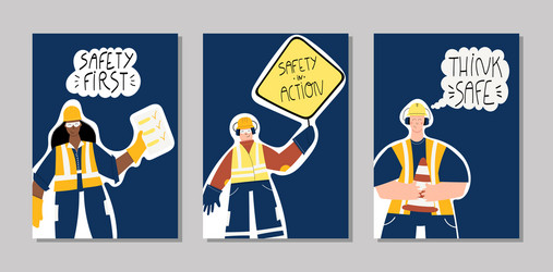 Fall protection construction worker safety first Vector Image